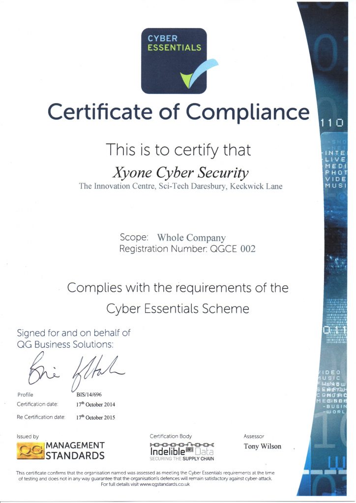 14 15 cert138 - QG Management Standards