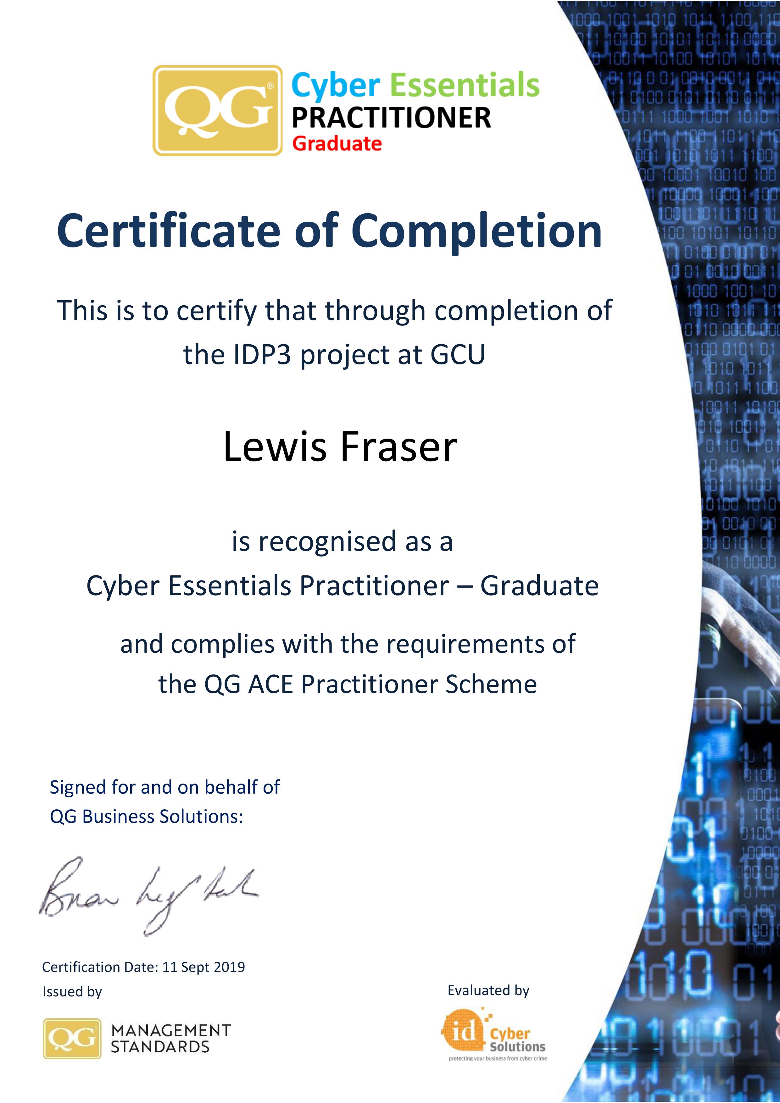 Fraser - QG Management Standards