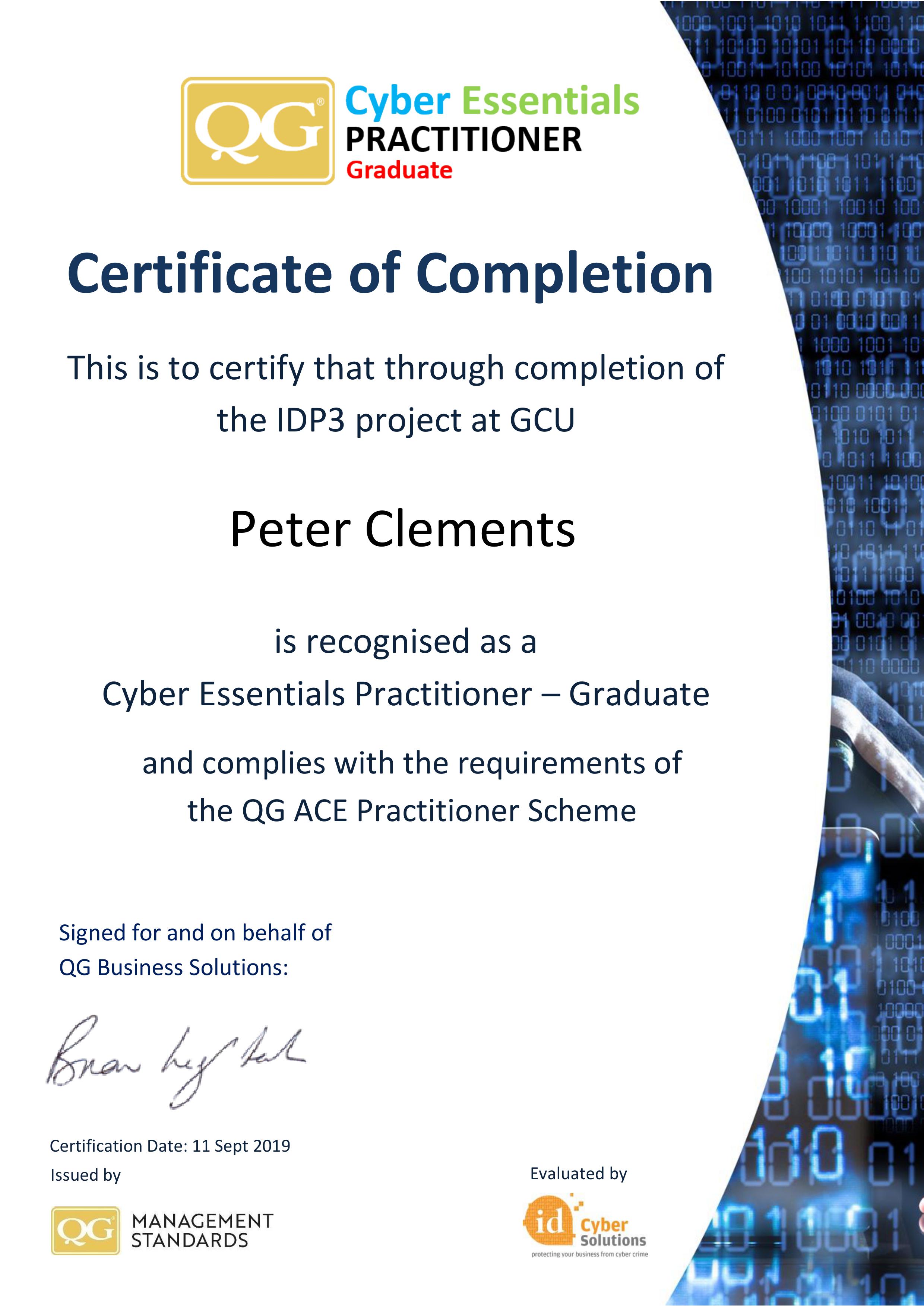 Clements - QG Management Standards